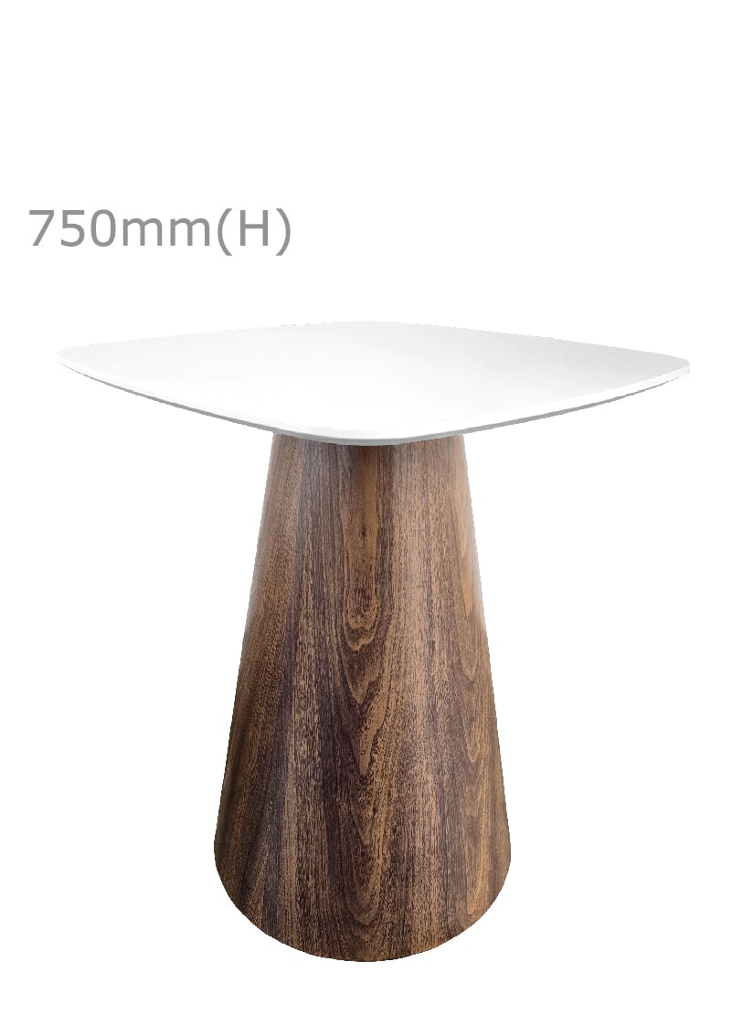 Conic™ Meeting Table & Squarish Top - White - Expats Partner
